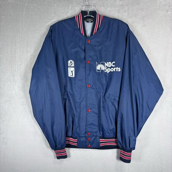Vintage | Jackets & Coats | 98 Nbc Sports Pga Tour Golf Satin Bomber ...